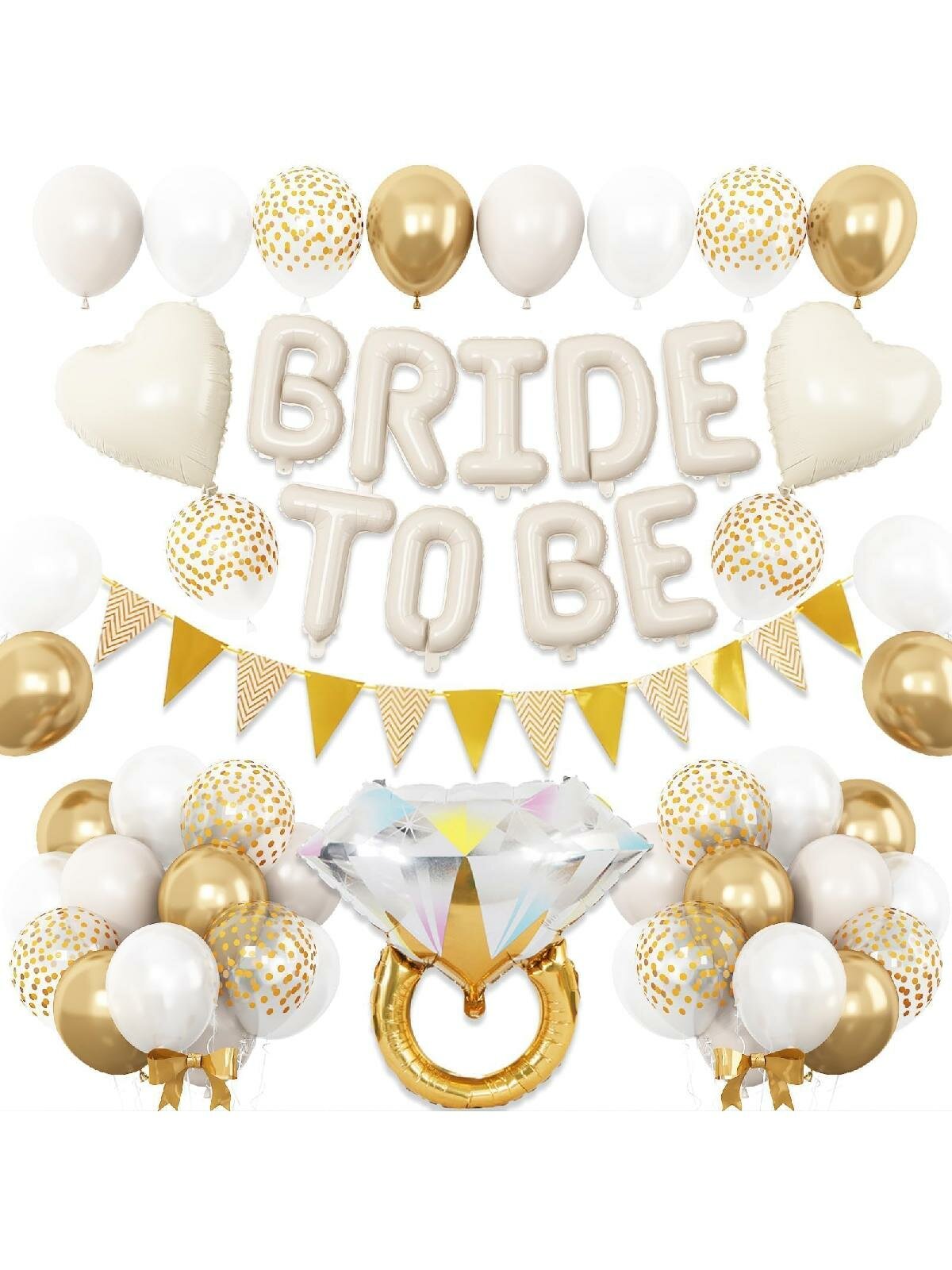 Элегантные Украшения из воздушных шаров для Девичника Из натурального Латекса Для быстрой сборки