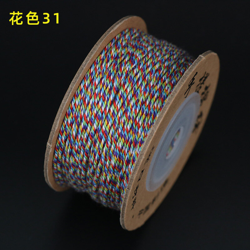 Тибетский стиль, ручная скрутка хлопковой нити для рукоделия, специальная веревка звезды и луны, нить для плетения браслетов, прочная хлопковая веревка для бисера