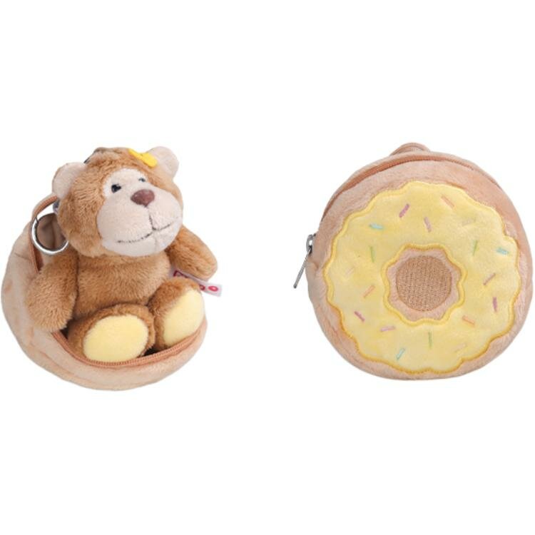 Плюшевые брелоки унисекс NICI Десерт Мороженое Милые, Bear Sister Donut, Charm 12cm
