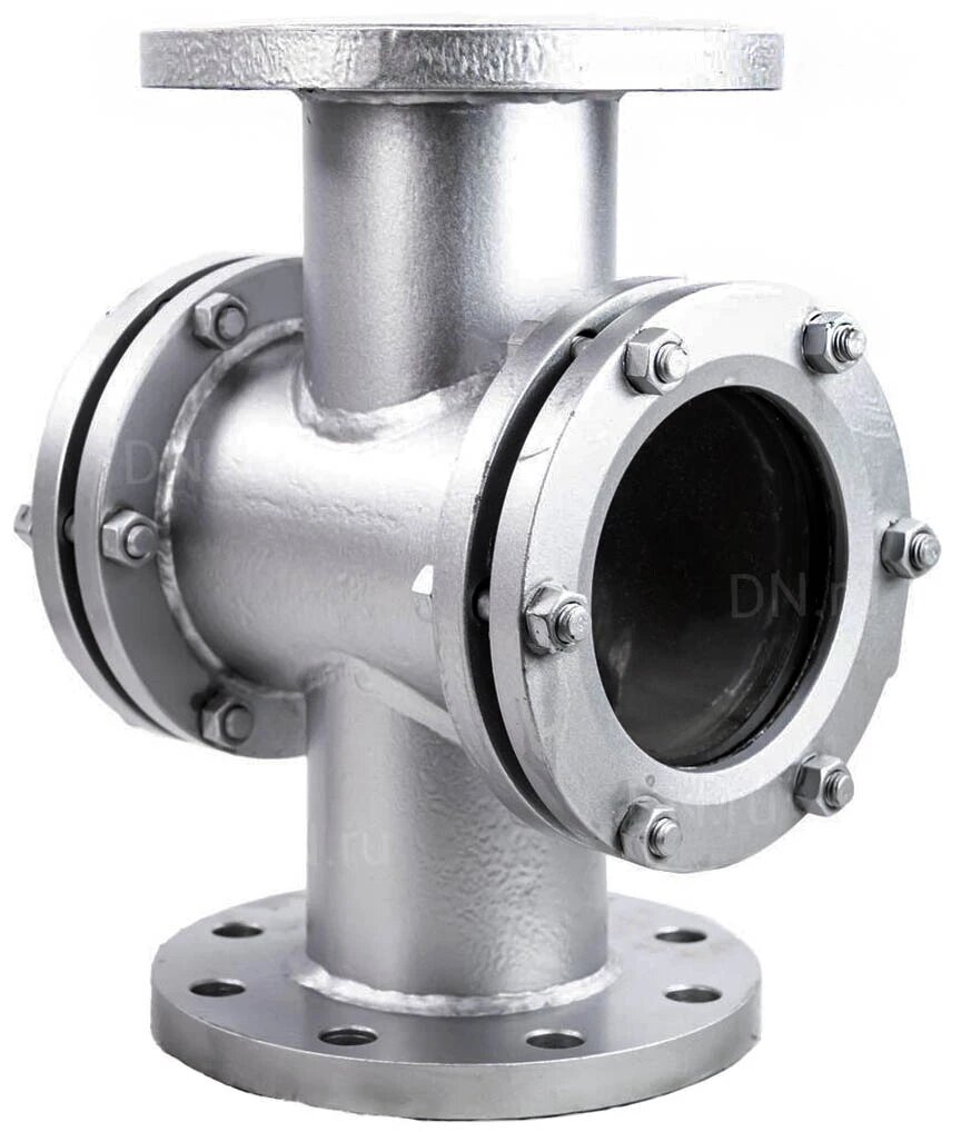 Стекло смотровое DN.ru IG-WCB-F Ду150 Ру16, углеродистая сталь, фланцевое