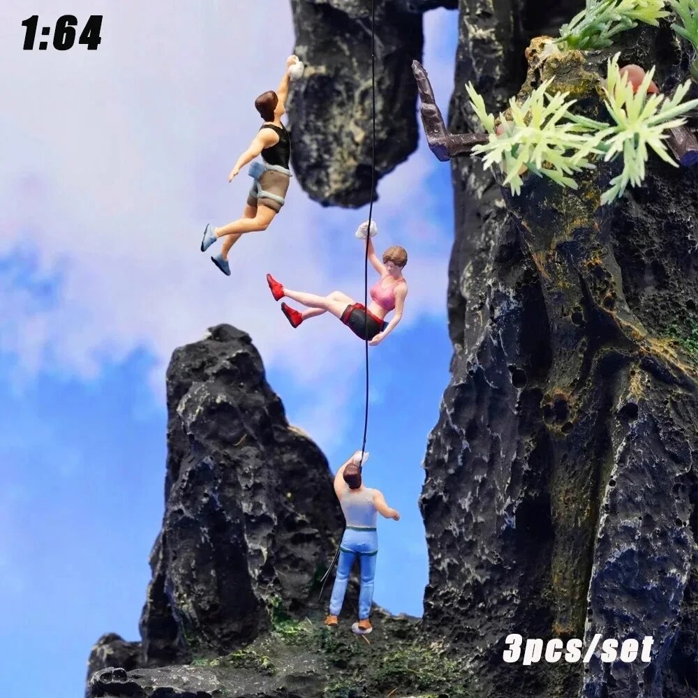 Миниатюрные фигурки альпинистов 1:64 1:87 для диорамы 64scale type 1