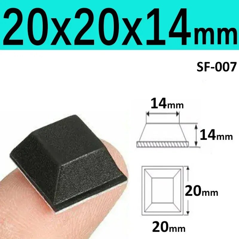 Резиновые самоклеящиеся ножки для мебели 15Pcs, 20x20x14mm