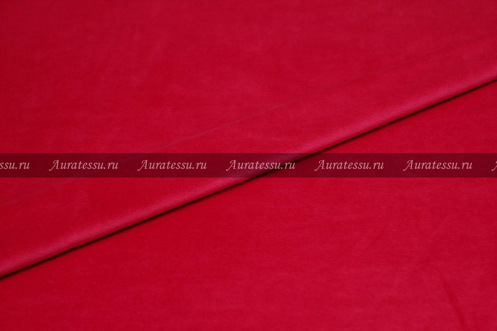 Ткань Велюр красный, ш150см, 0,5 м