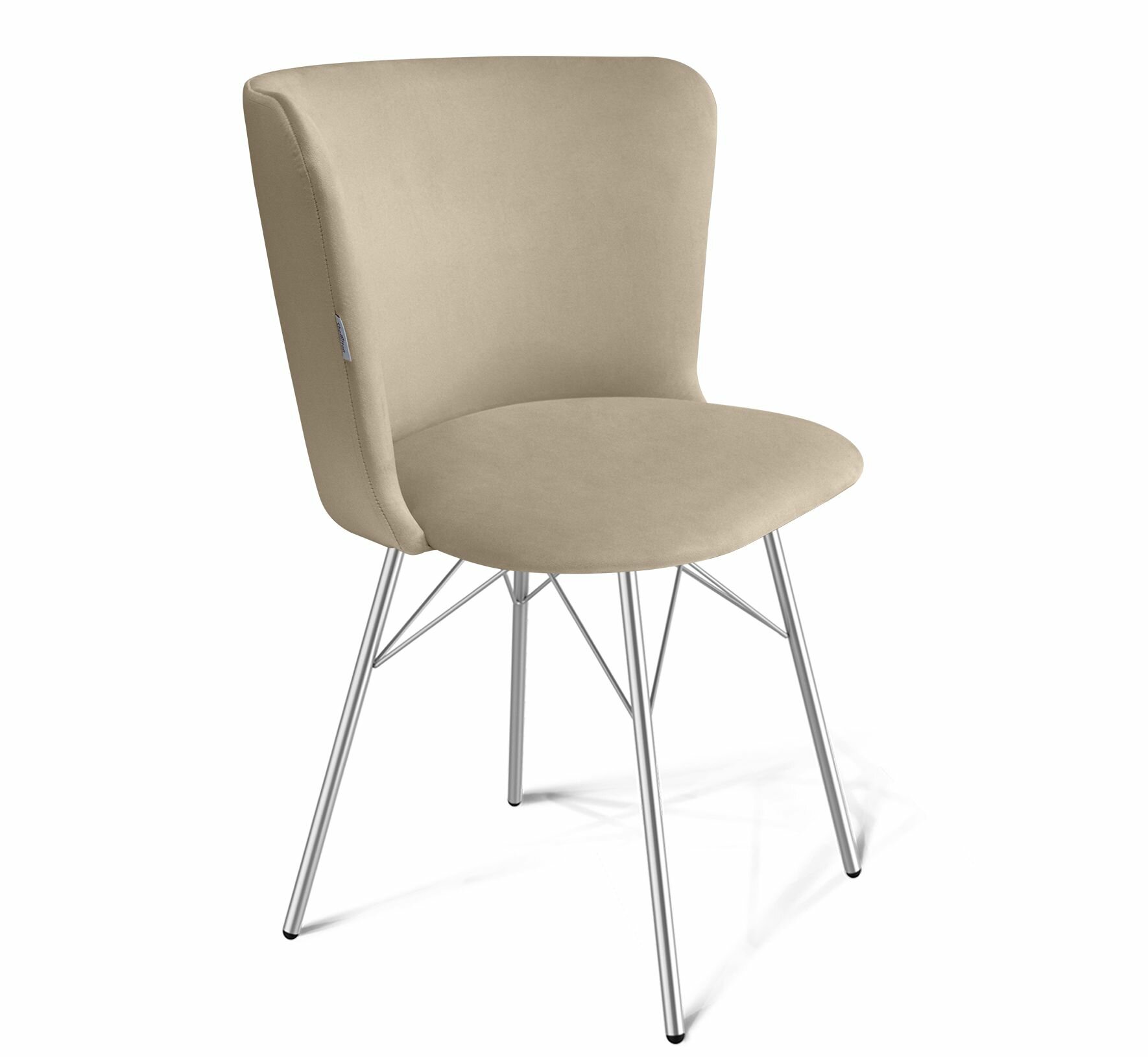 Стул Sheffilton SHT-ST36/S64 ванильный крем/хром лак Размеры: Высота 870мм Глубина 450мм Ширина 600мм