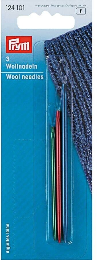 Иглы для шитья ручные PRYM 124101 для вязаных изд. в блистере 3 шт.