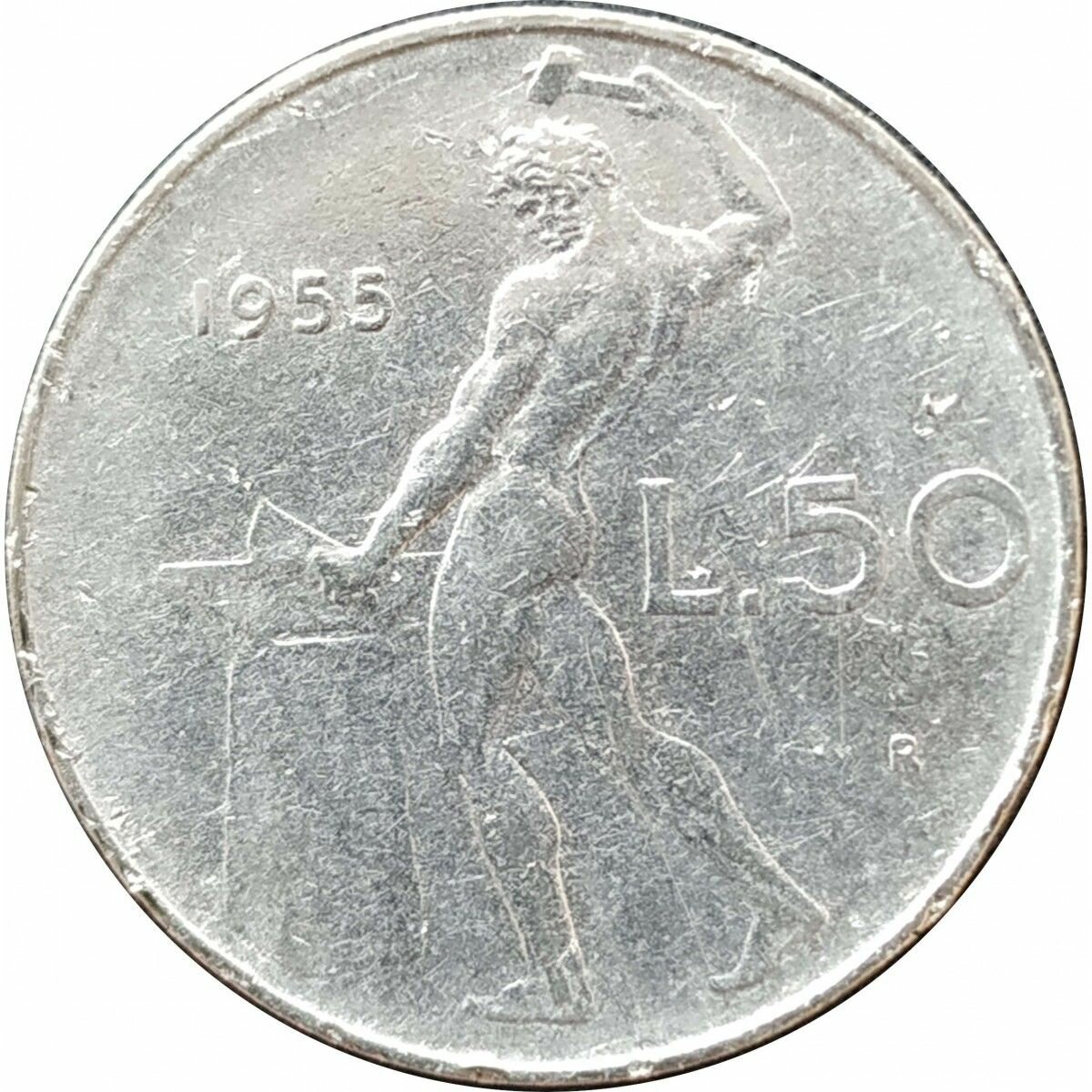 50 лир 1955 Италия из оборота