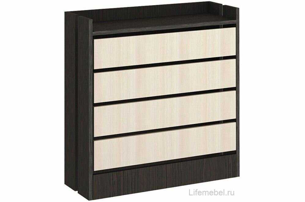 Обувница Ямайка ЯПТ-3, Венге Цаво/Дуб молочный, ЛДСП, для прихожей, 755х700х270, тэкс