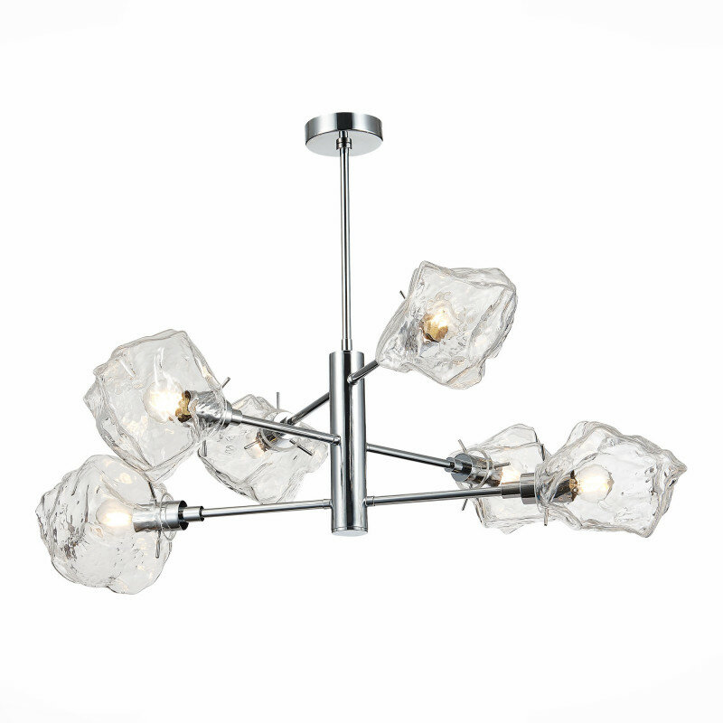 Люстра потолочная De Fran LP-4317 Е14 6*40Вт хром/стекло, серия АЙС