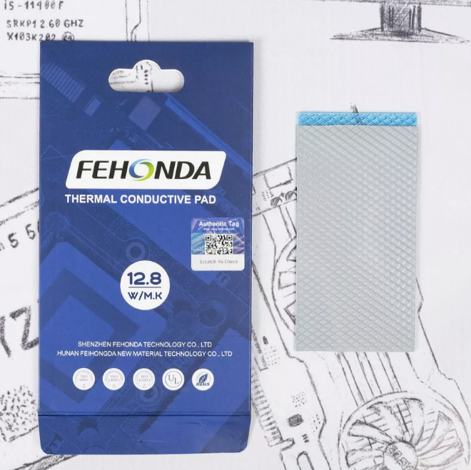 Термопрокладка Fehonda (00-00001006) 12,8Вт/мК, 1,25x85x45мм