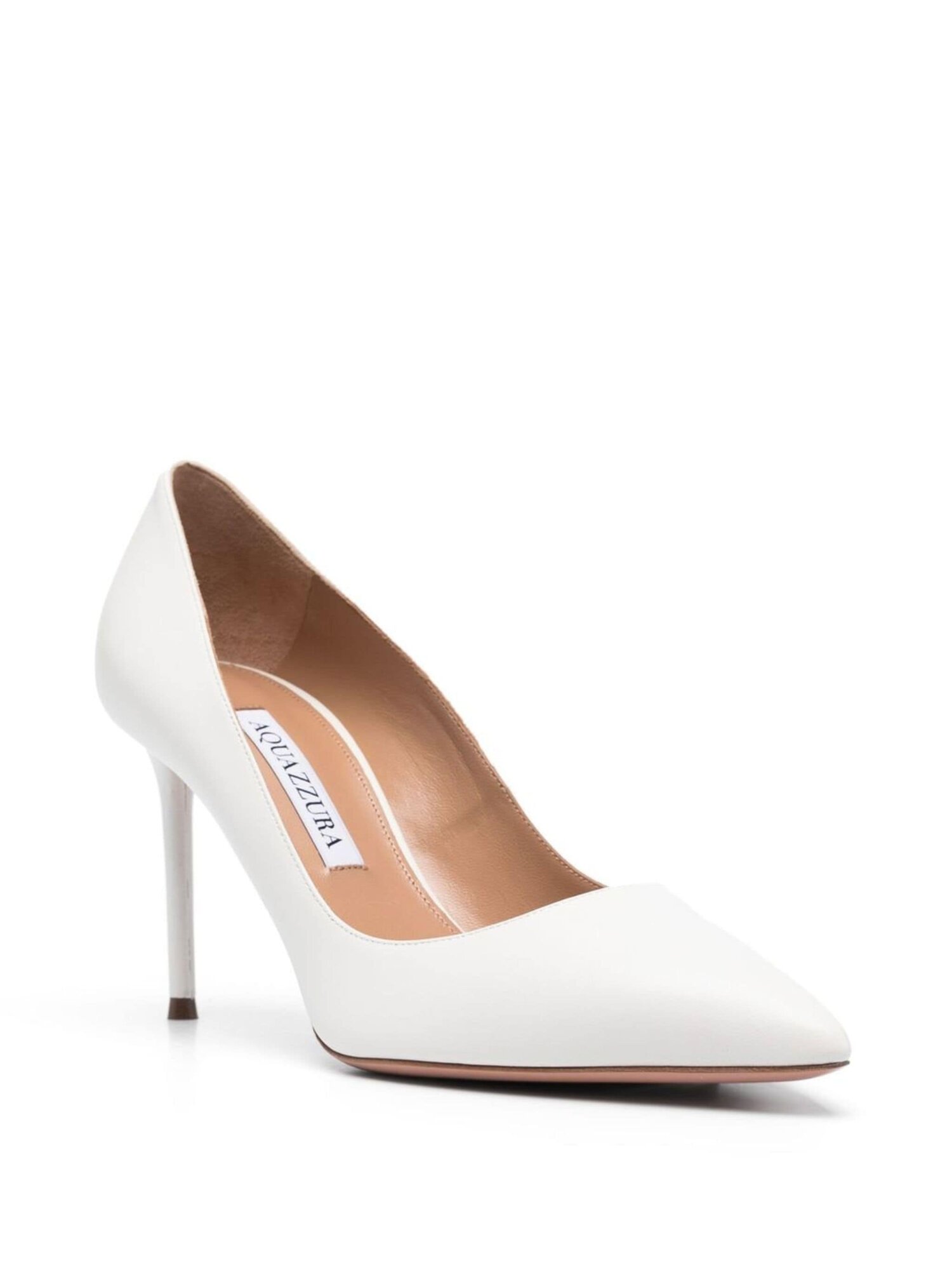 Туфли Aquazzura Purist 85, размер 37.5, бежевый/белый — фото 1