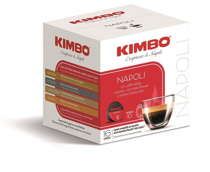 Кофе в капсулах KIMBO NAPOLI для системы Dolce Gusto, 16шт по 7г