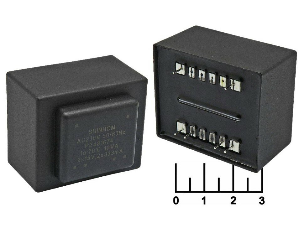 Трансформатор 2*15V 0.333A PE481674 Shinhom