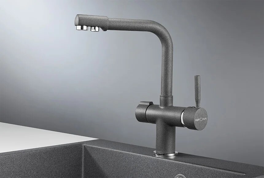Смеситель кухонный KRONA BRUNNEN H290 1 GRAPHITE