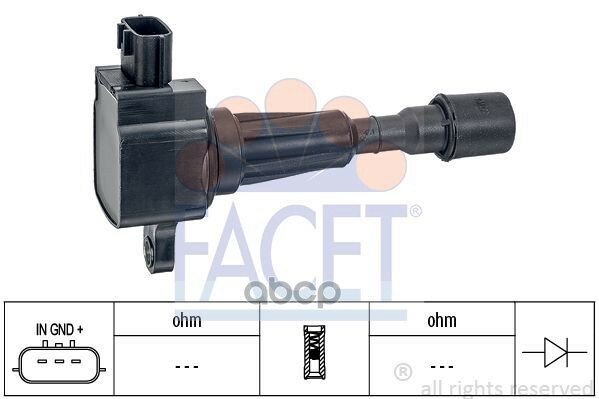 Катушка зажигания MAZDA 2 II 1.3 10, 07-06, 15 Facet арт. 96414