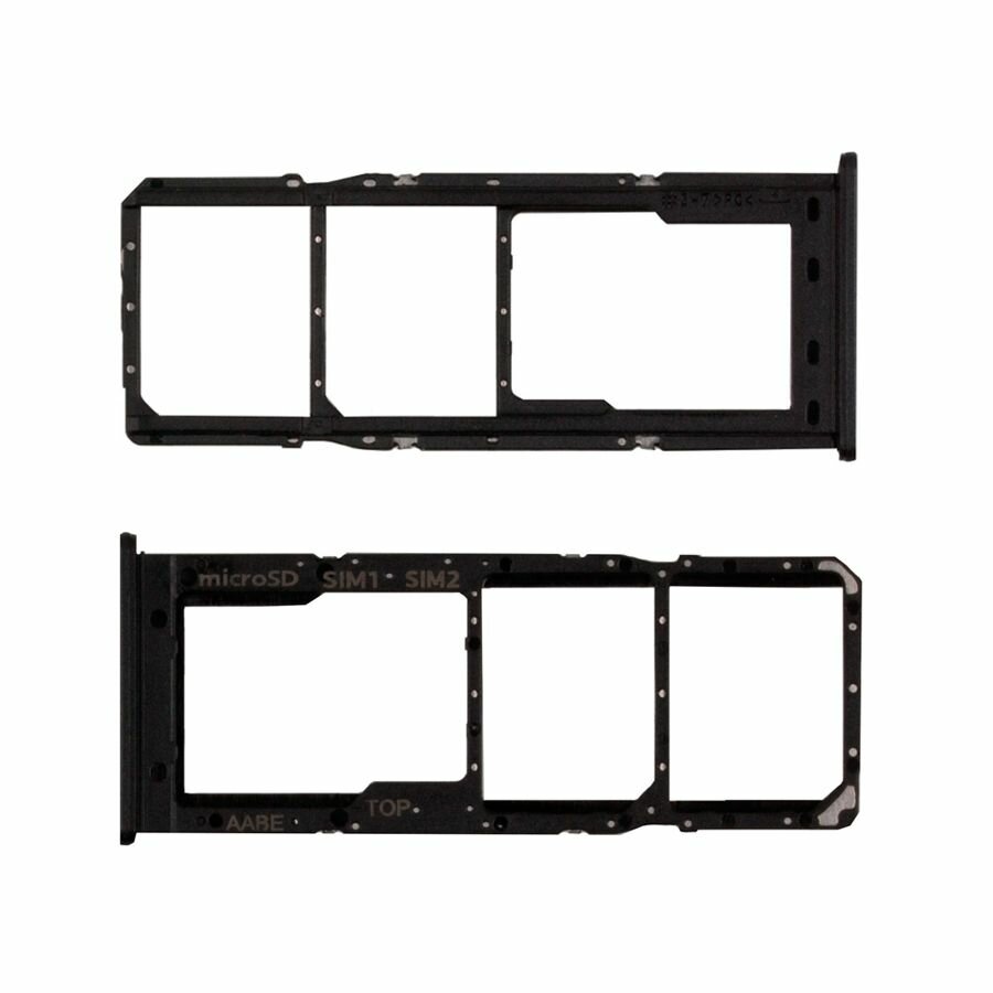 Контейнер SIM для смартфона Samsung Galaxy A125F (A12) Черный