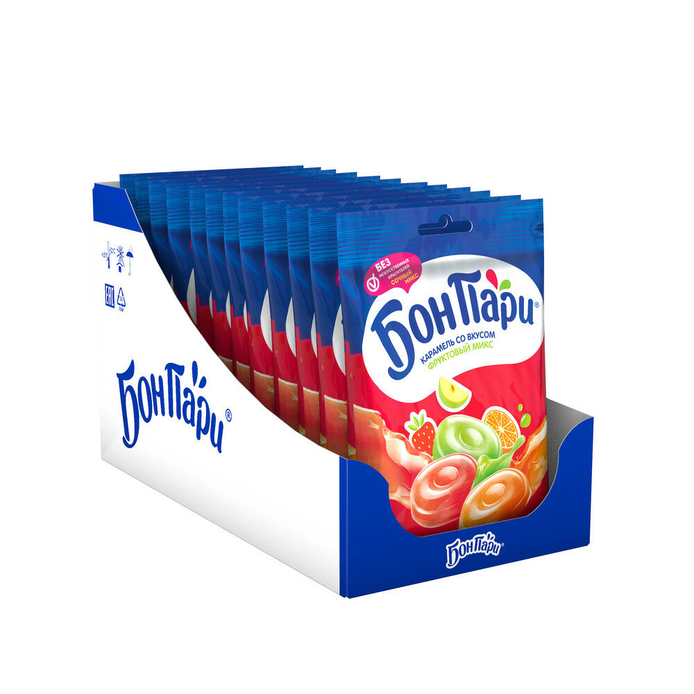 Леденцы "Бон пари" Ассорти 75г 12 шт