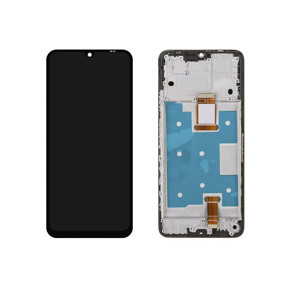 Дисплей (экран) в сборе с тачскрином для Huawei Honor X7a, X7a Plus (RKY-LX1) черный с рамкой (Premium LCD) / 720x1600