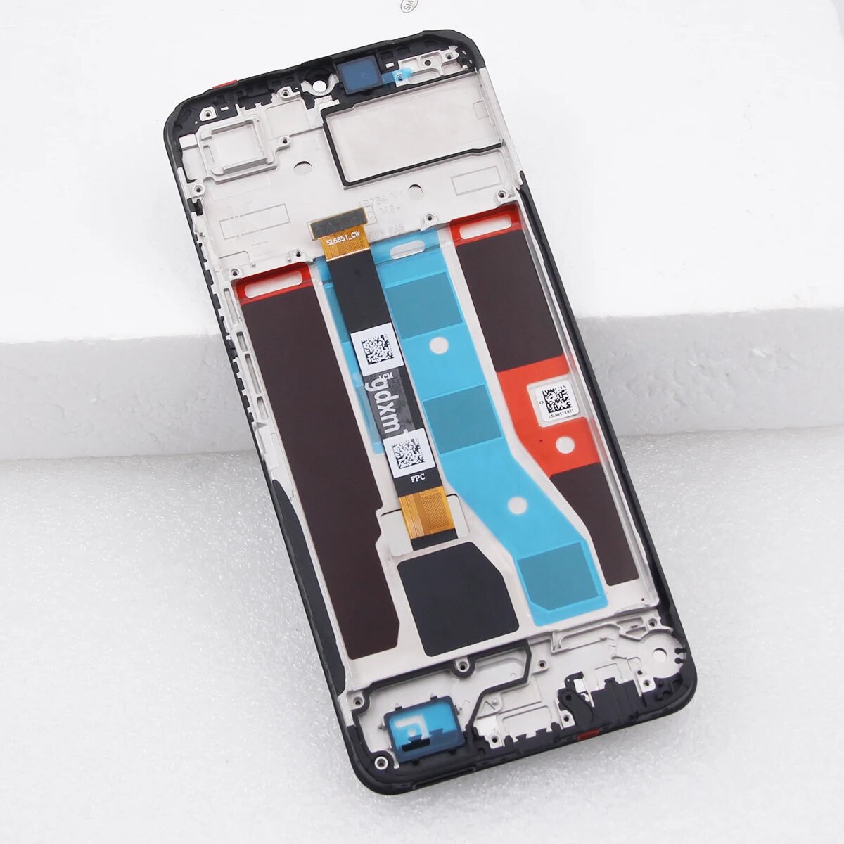 6,74-дюймовый экран для Realme Note 50 RMX3834, ЖК-дисплей, цифровой сенсорный экран с рамкой для OPPO Realeme Note 50, замена экрана Black With Frame