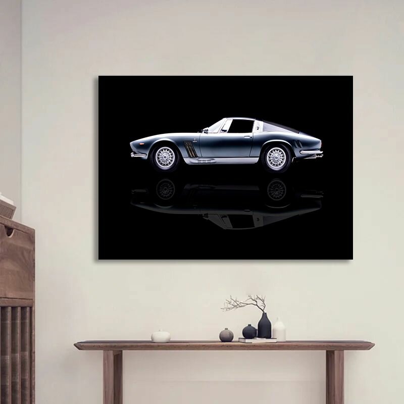 Картина ВсеКартины. тут "Ретро автомобиль", на подрамнике, холст, печать, на подрамнике