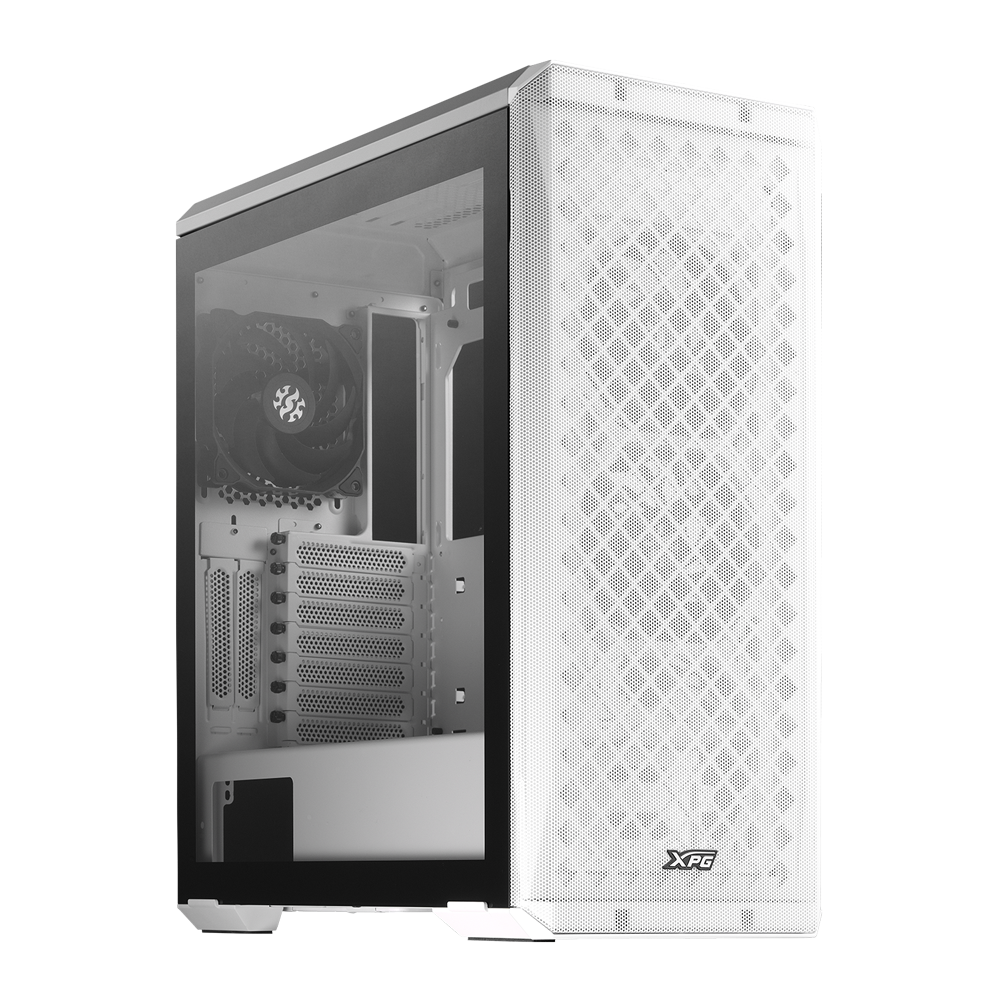 Корпус XPG DEFENDER WHITE (DEFENDER-WHCWW) (Midi-Tower, белый, TG, 120mm fan*3)