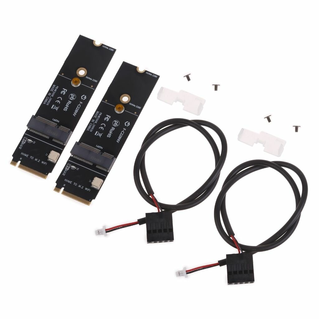 Беспроводной адаптер M.2 A + E для M Wi-Fi Bluetooth-адаптера для карты AX200 9260 Bcm94352Z NVMe PCI Express SSD-порта