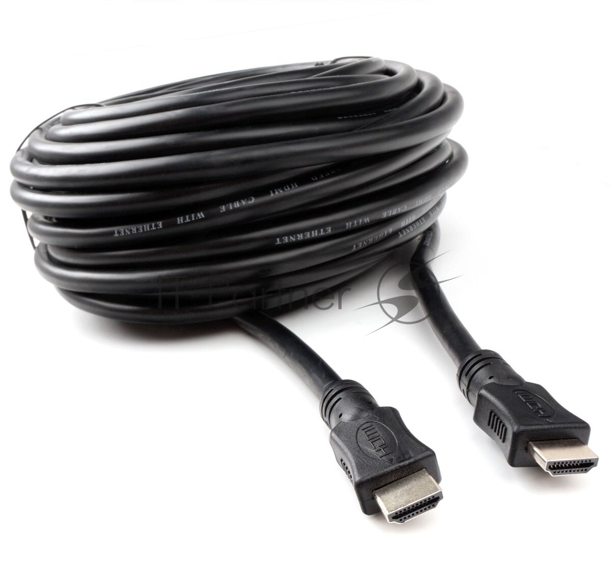 Кабель HDMI Cablexpert CC-HDMI4L-15M, 15м, v2.0, 19M/19M, серия Light, черный, позол. разъемы, экран,