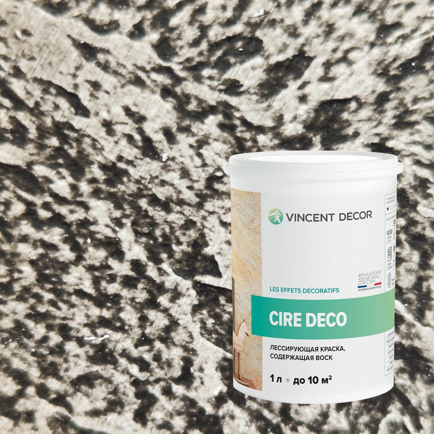 Краска декоративная лессирующая с воском Vincent Decor Cire Deco (1л) 51218