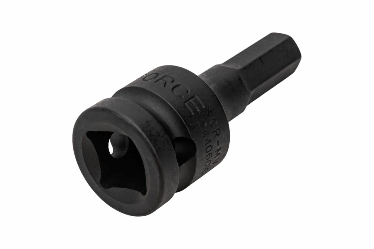 Ударная цельная головка-бита 6 гранная, 1/2", 10 мм FORCE 24406010