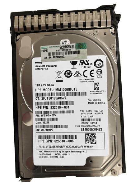 Жесткий диск HP 832510-001 1Tb 7200 SATAIII 2,5" HDD