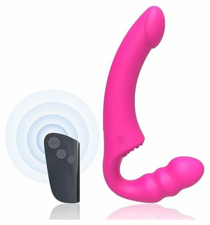 Розовый безремневой страпон Straples Strap-On Dildo Erokay