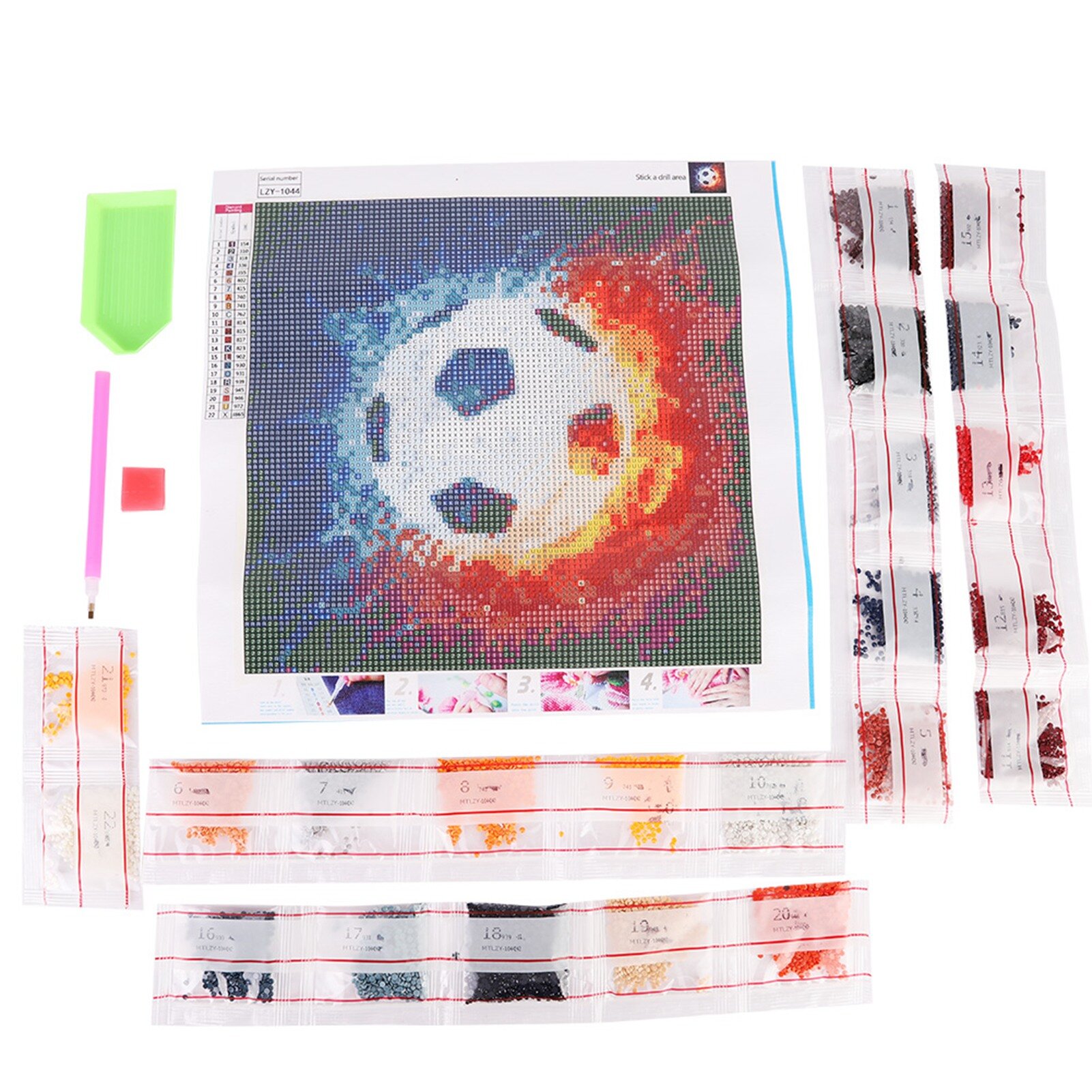 DIY Soccer Pattern 5D Full Drill Diamond Painting Embroidery Paintings Pictures Arts Craft for Home Wall Decor