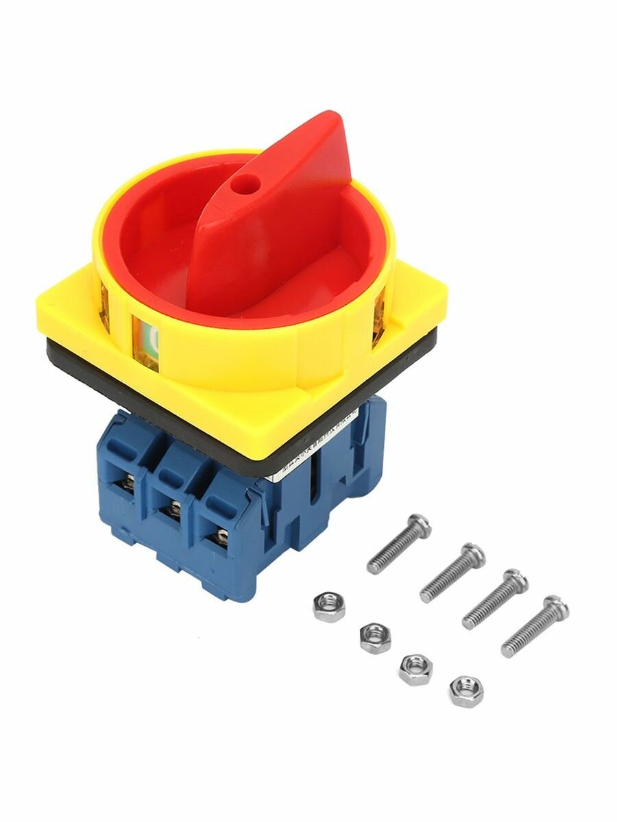 Выключатель нагрузки на 32 А, 3-полюсный, 2-позиционный поворотный кулачковый выключатель питания, мощность 25 А/32 А, простая установка