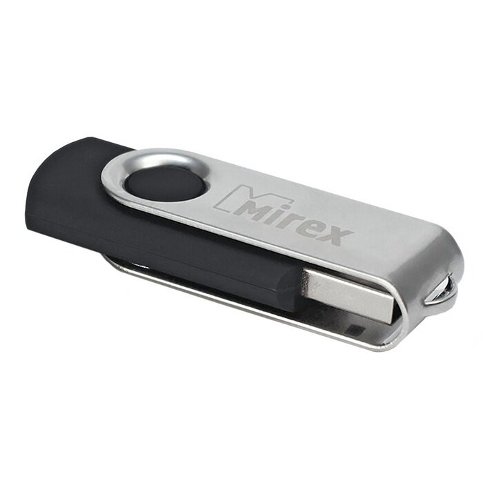 Флеш-карта Mirex Swivel black, 16 Гб, USB 2.0, чтение до 25 Мб/с, черная