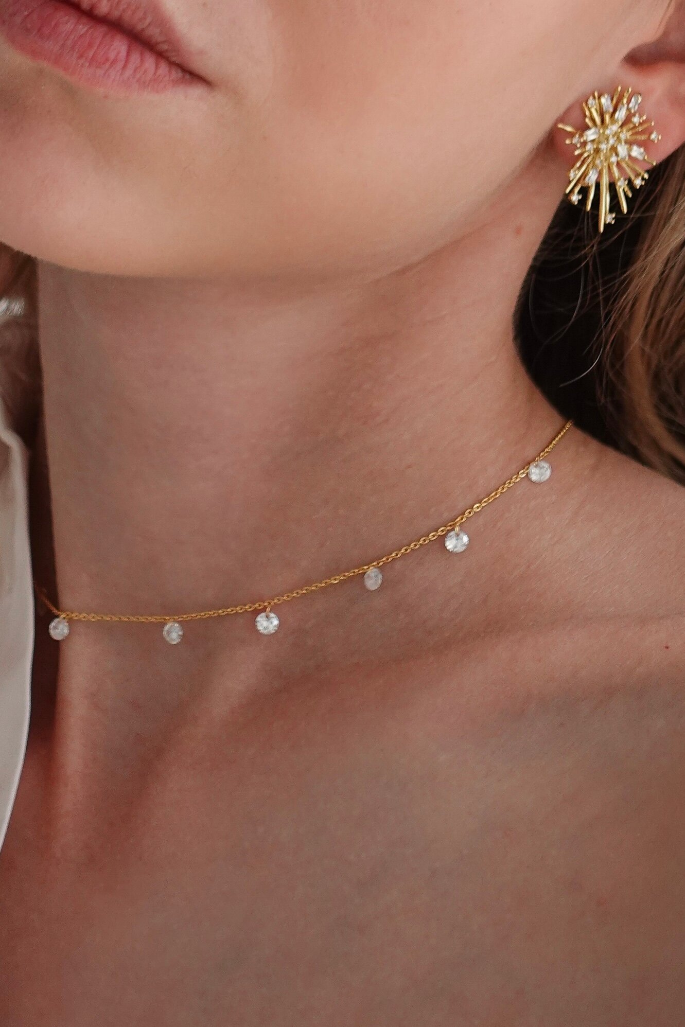 Чокер, циркон