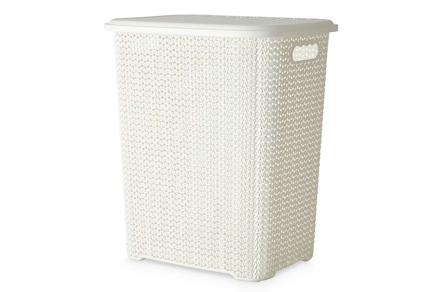 Вязь Корзина для белья с крышкой 60 л из полипропилена, 45×53.5×37.5 см, 206006