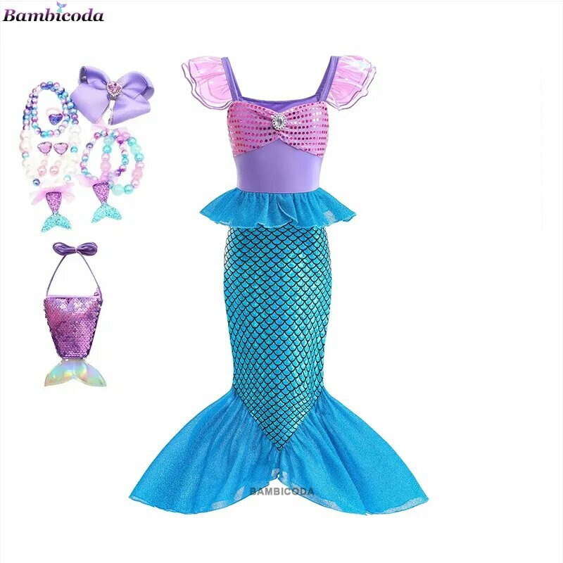 Платье русалки BAMBICODA для девочки 5T(120), c-2