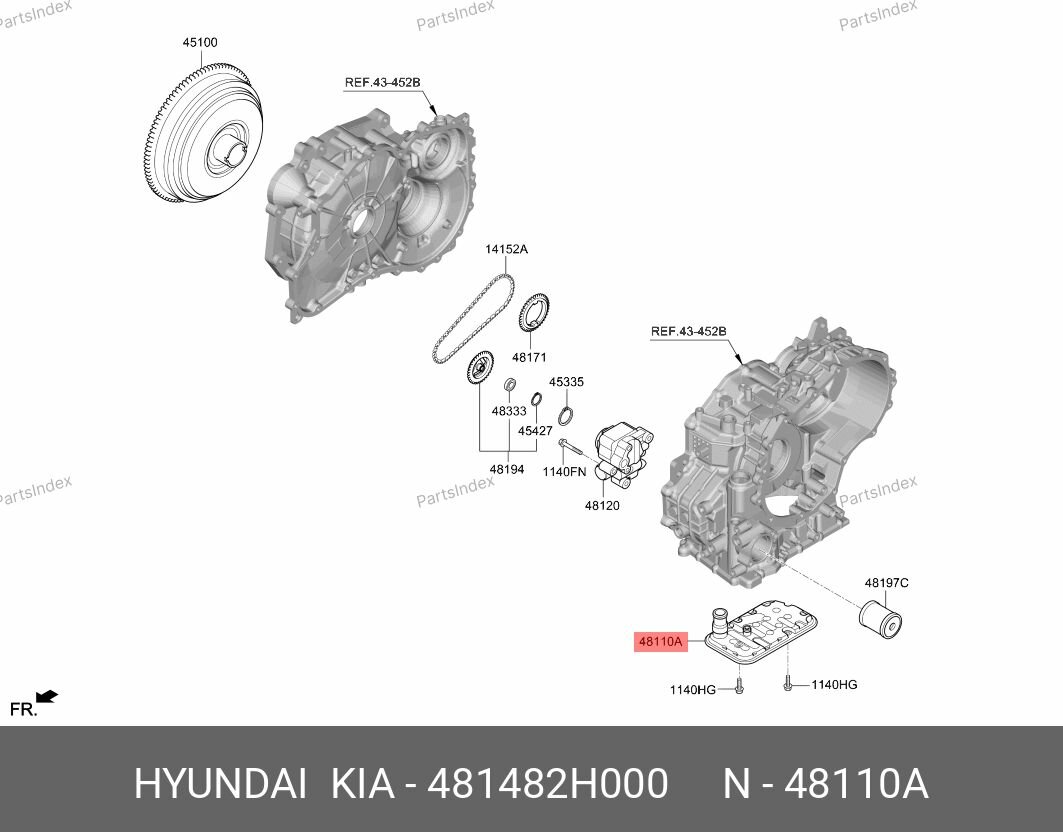 Фильтр АКПП Hyundai-KIA 481482H000, для легковых автомобилей