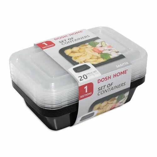 Набор контейнеров с крышками для продуктов Dosh home SAGITTA, 20 предметов.