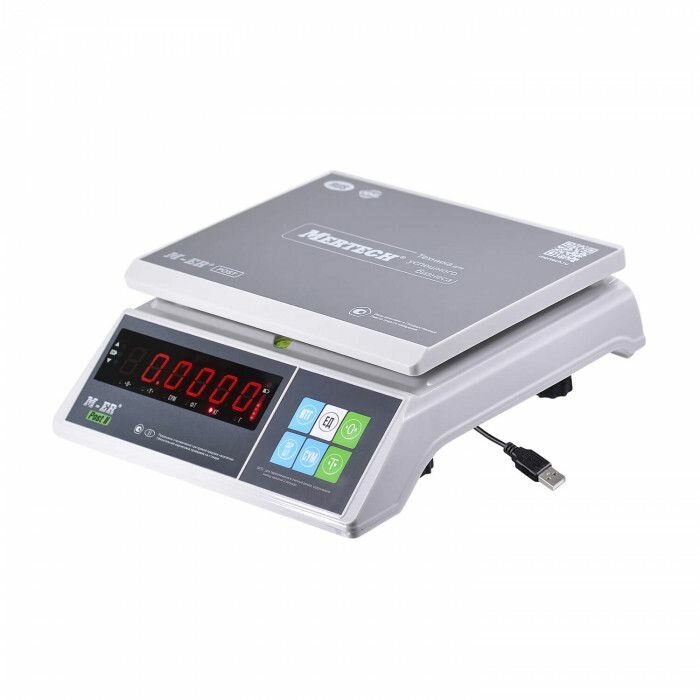 Порционные весы M-ER 326 AFU-15.1 "Post II" LED USB-COM (двойной дисплей) электронные, подключение к 1С Класс-Высокий