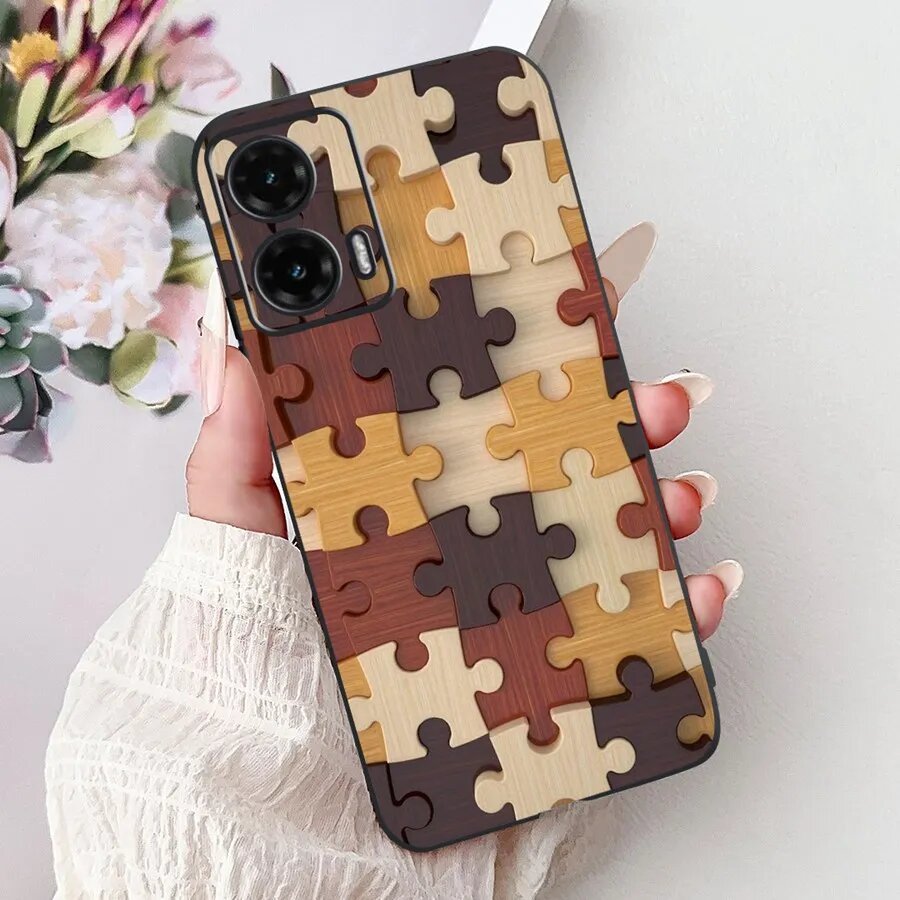 Чехол для телефона Motorola Moto G35 5G, задняя крышка, мультяшная силиконовая мягкая матовая черная сумка для телефона Moto G55 MotoG35 5G Bumber