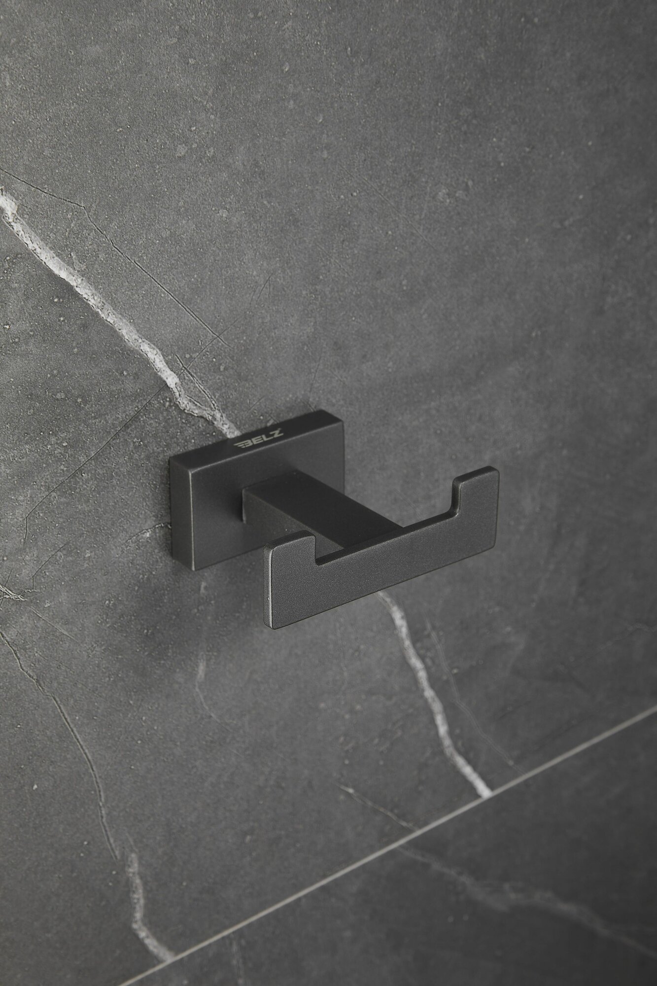 Крючок двойной для ванной, для кухни, для полотенец из нержавеющей стали, серый BELZ B90405-2