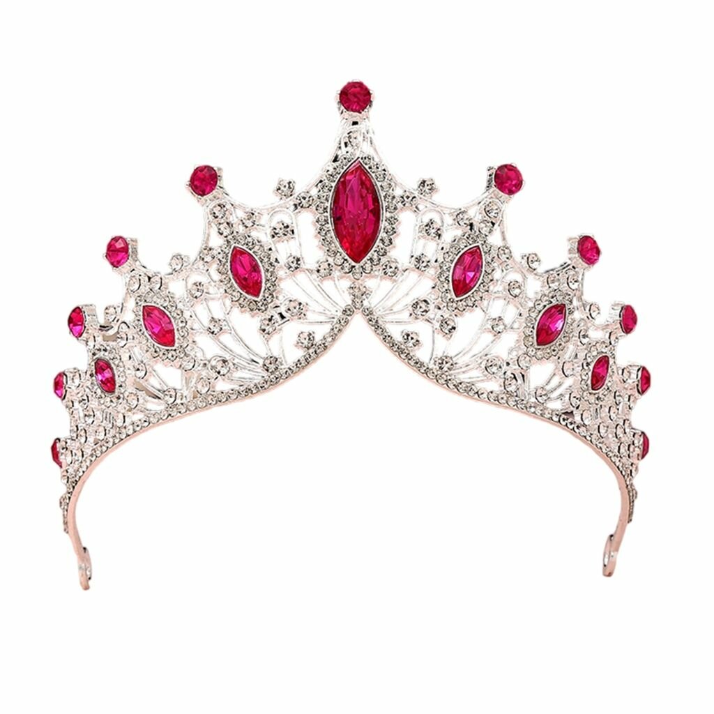 Корона для Свадебной Бар-Мицвы-Розово-Красная