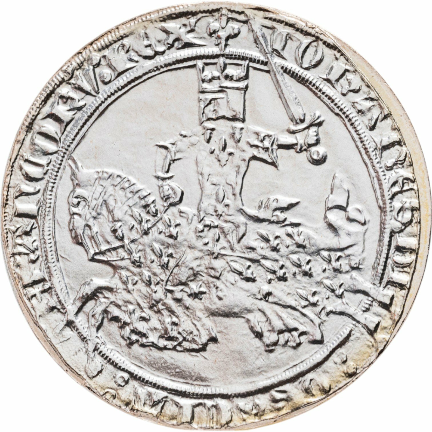 Франция 10 евро 2019 "Историческая серия Часть истории - Столетняя война" в буклете, Серебро 333, в сохранности UNC