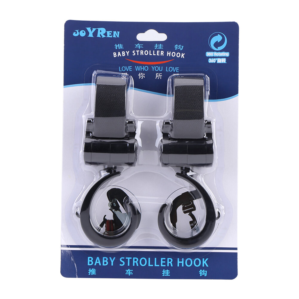 Крючок для детской коляски Joyren с вращением на 360°, изготовленный из АБС-пластика.