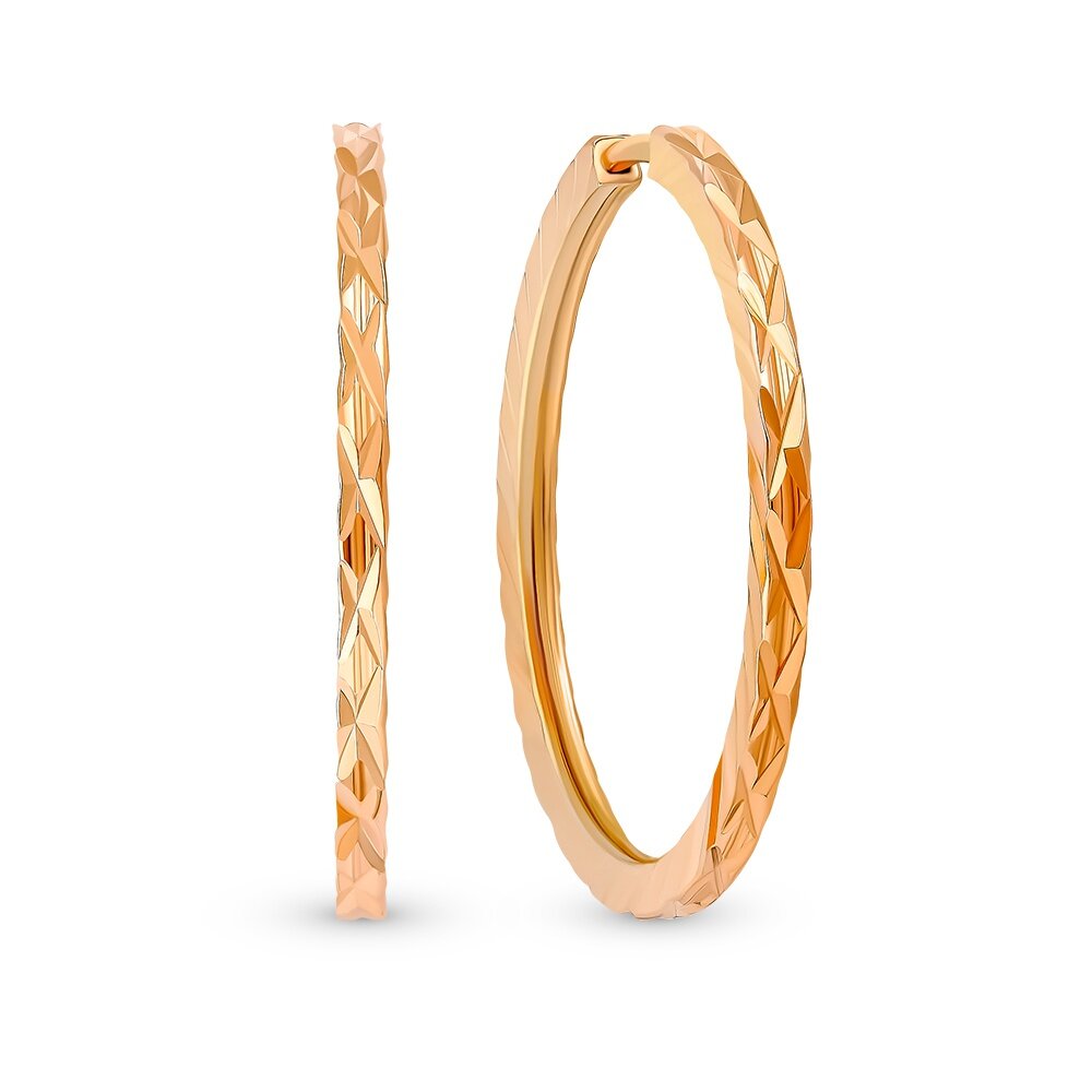 Серьги конго, серебро, 925 проба, золочение