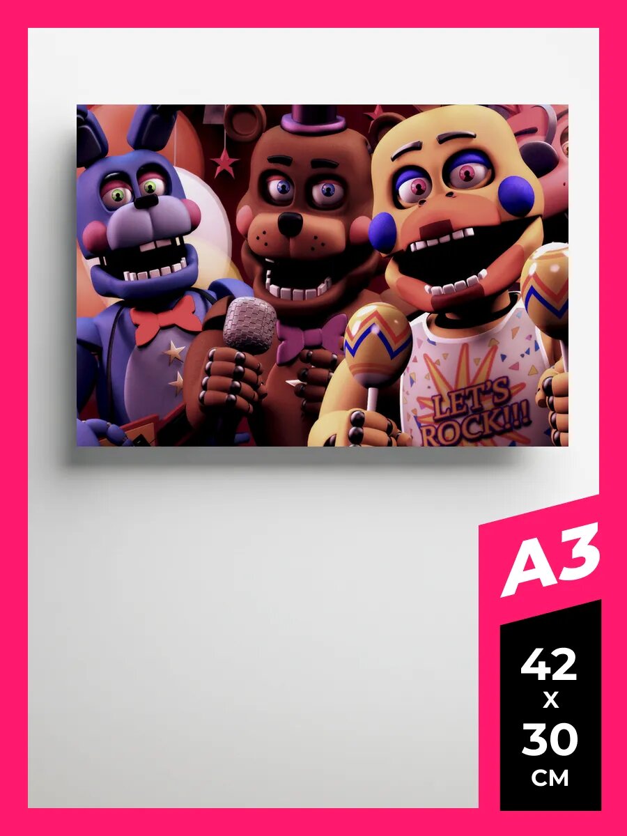 Постеры фнаф и плакаты FNAF Five Nights at Freddy’s 58, матовая фотобумага премиум качества