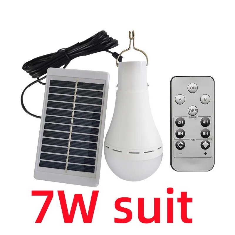 Солнечная лампа 7W с пультом, подвесная