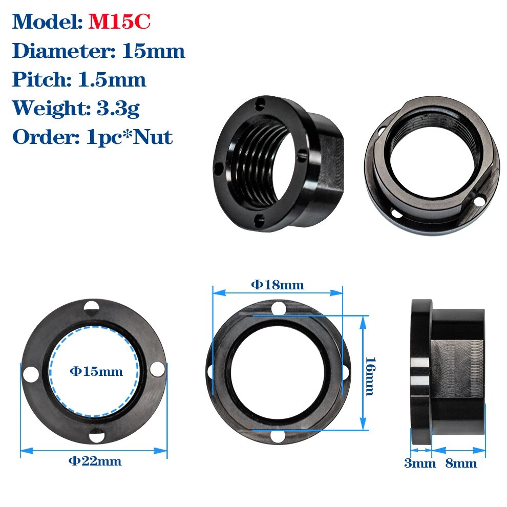 Blackhole MTB сквозные шампуры для горных велосипедов 15 мм M15C Nut 1PC