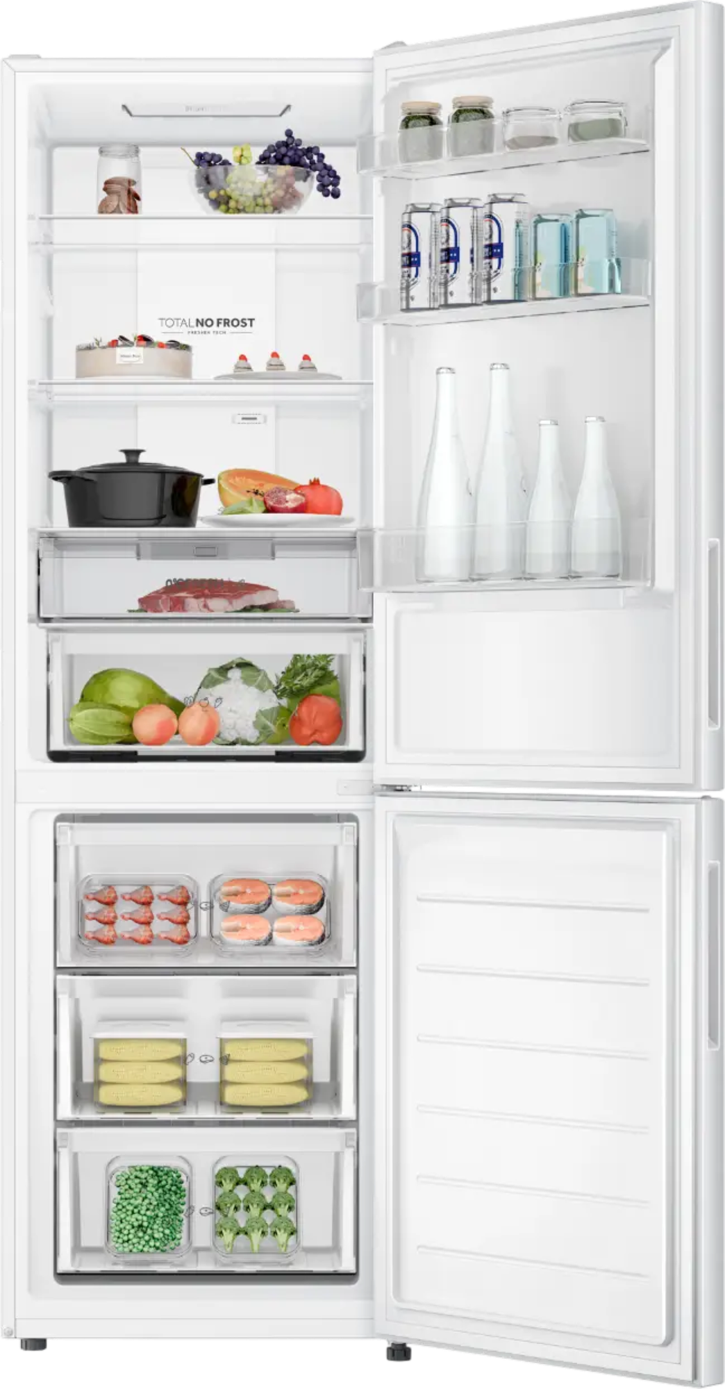 Холодильник Haier CEF536CWG, двухкамерный, с морозильной камерой, 345 л