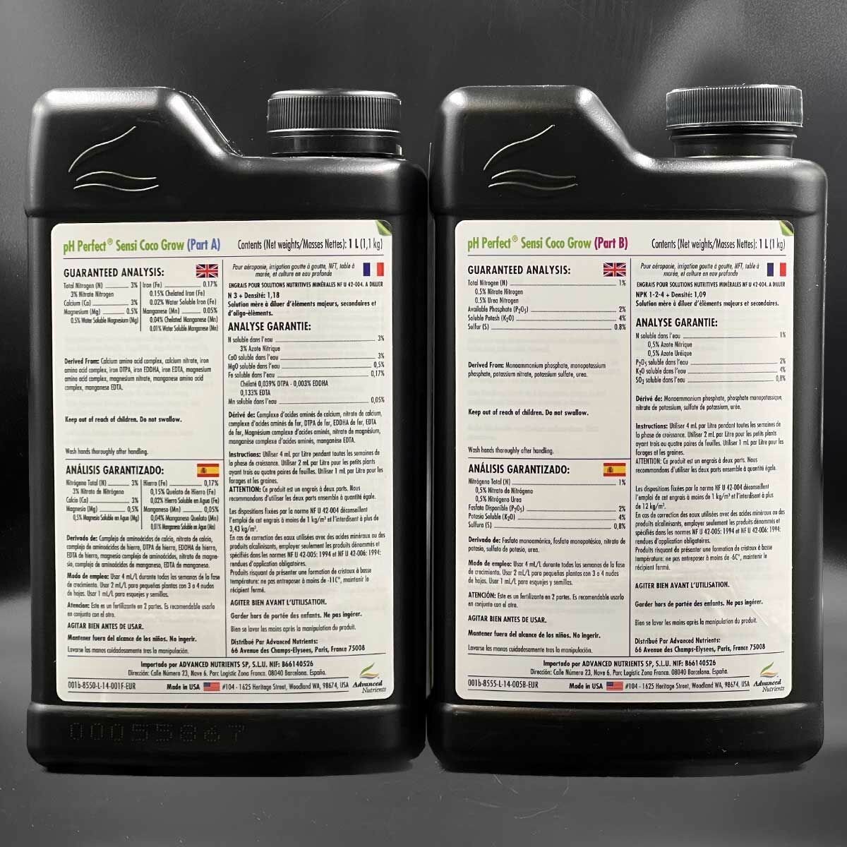 Базовое удобрение Advanced Nutrients pH Perfect Sensi Coco Grow А+В 1 л — фото 1